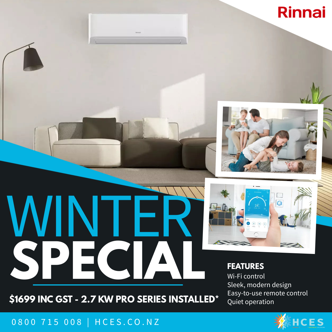 Rinnai Q Series and Rinnai Pro Series Heat Pump, Winter Special - HCES